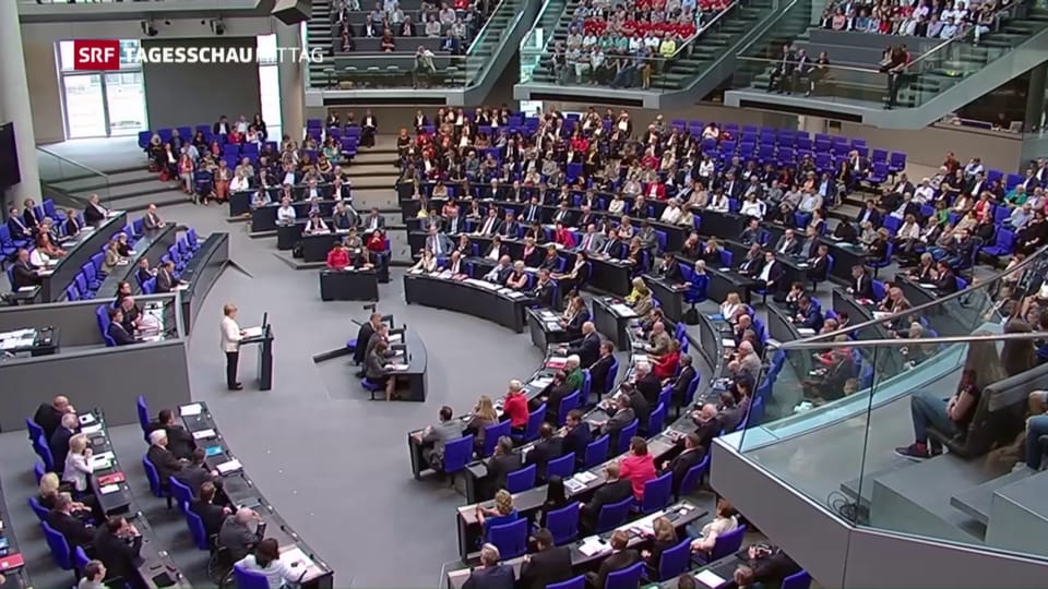 Tagesschau - Merkel äussert sich im Bundestag zum Brexit - Play SRF