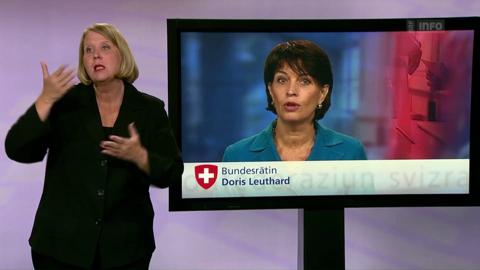 Ansprache zur Abstimmung in Gebärdensprache - Ansprachen Bundesrat in ...