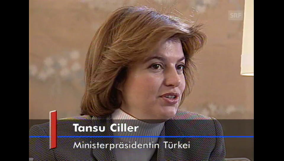 Interview mit der türkischen PM Tansu Ciller üb... - Tagesschau - Play SRF