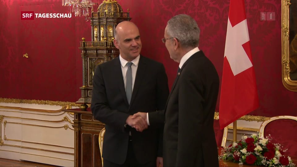 Tagesschau - Berset wirbt in Wien für die Schweiz - Play SRF
