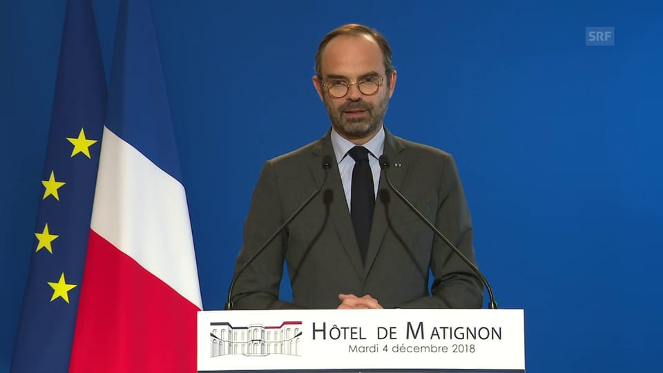 Edouard Philippe setzt Steuer aus - News-Clip - Play SRF