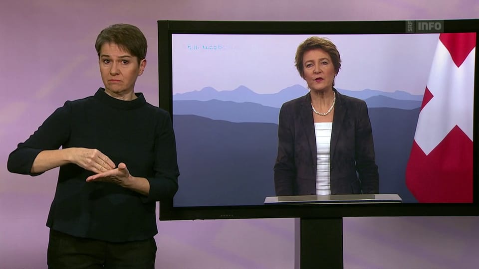 Ansprachen Bundesrat in Gebärdensprache - Bundesrätin Simonetta ...
