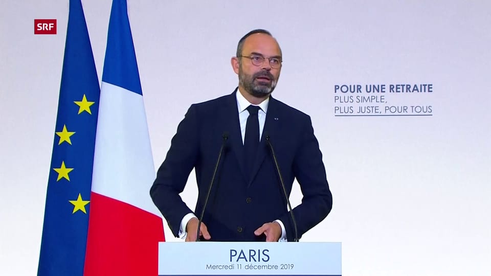 Edouard Philippe erklärt die Rentenreform (französisch unkommentiert ...