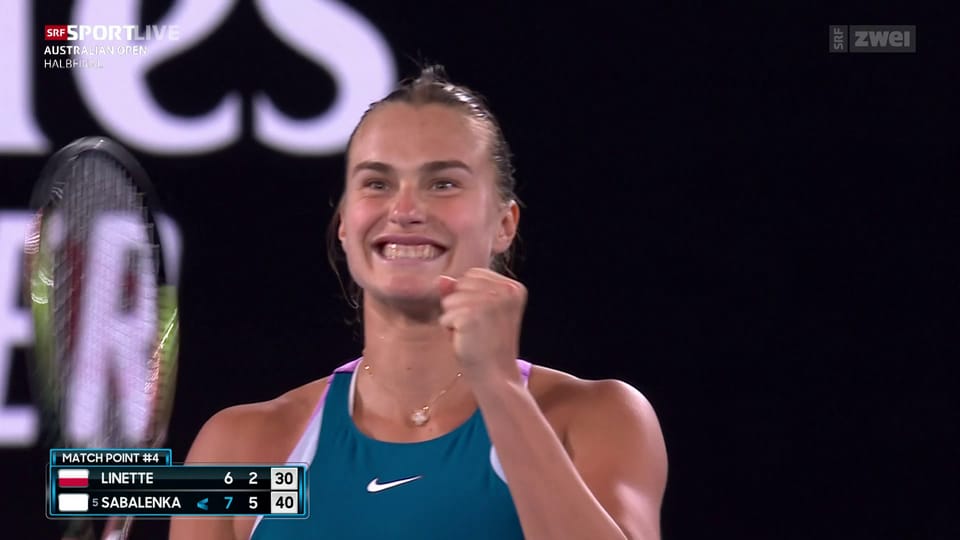Sport-Clip - Sabalenka powert sich gegen Linette in den Final - Play SRF