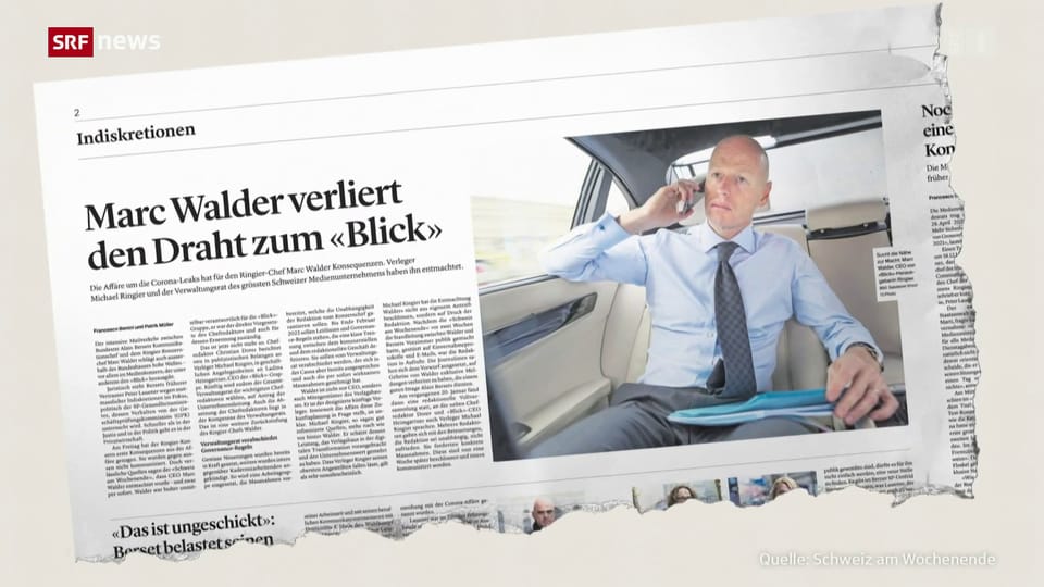Ringier-Chef Marc Walder offenbar entmachtet - Tagesschau - Play SRF