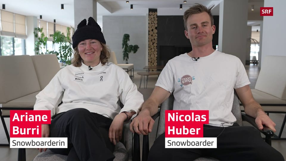 «Ich oder Du» mit den Snowboardern Burri und Huber - Sport-Clip - Play SRF