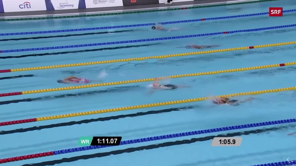 Der Final über 100 m Crawl mit Nora Meister - Sport-Clip - Play SRF