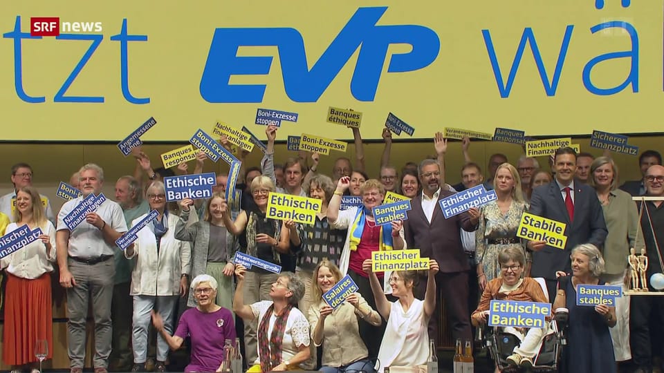 Wahlparteitag der EVP Schweiz in der Zürcher Börse - Tagesschau - Play SRF