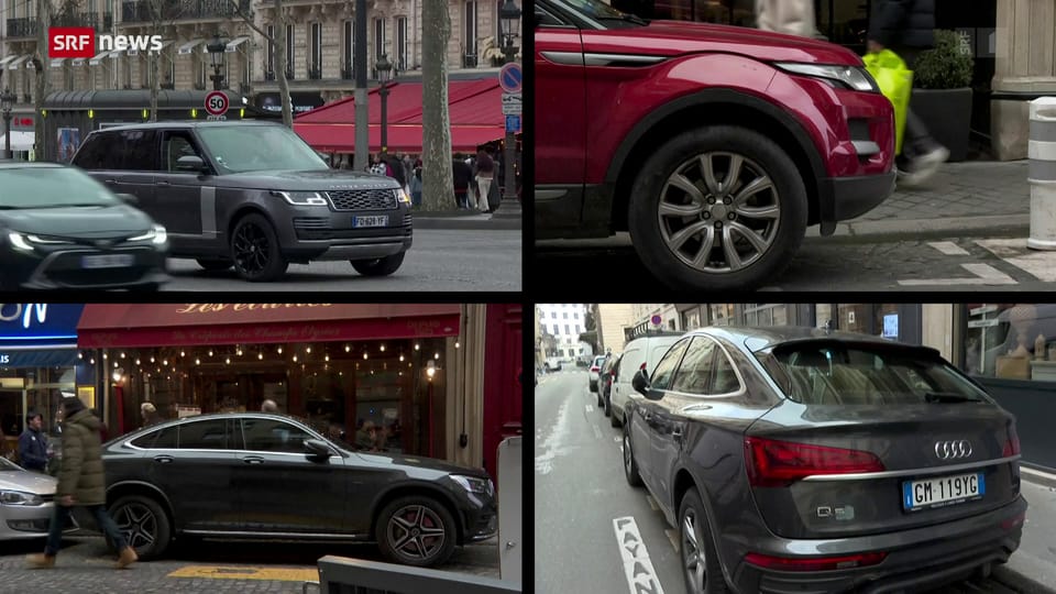 Paris verdreifacht Parkgebühren für SUVs - 10 vor 10 - Play SRF