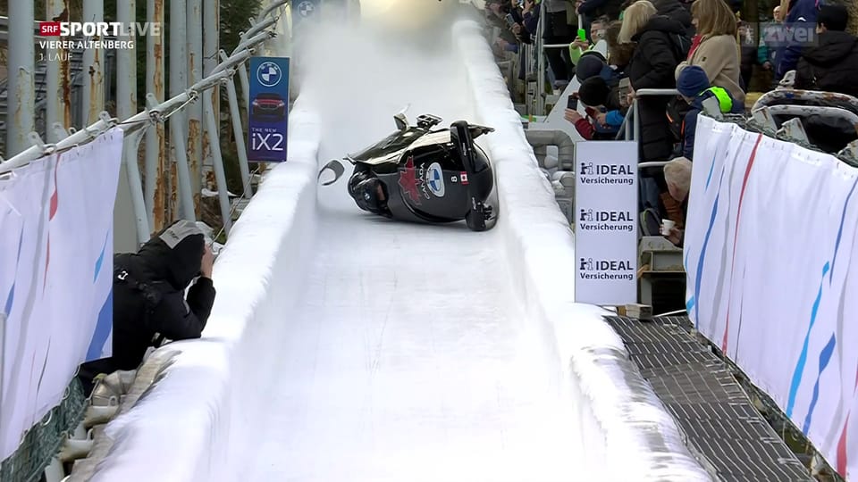 Der kanadische Pilot Austin donnert den Eiskanal runter - Sport-Clip ...