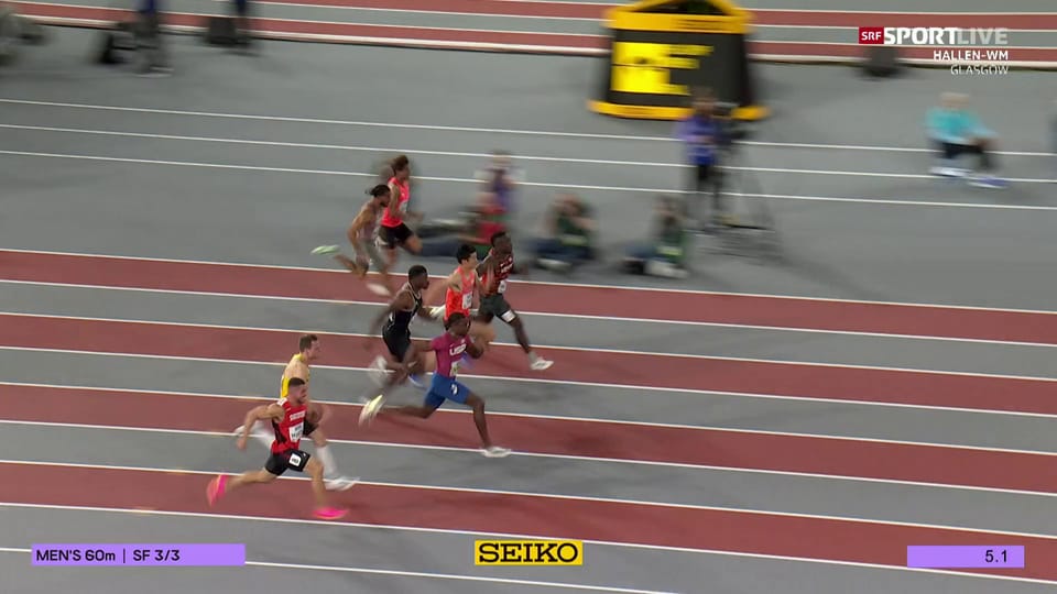 Der 60-m-Halbfinal mit Pascal Mancini - Sport-Clip - Play SRF