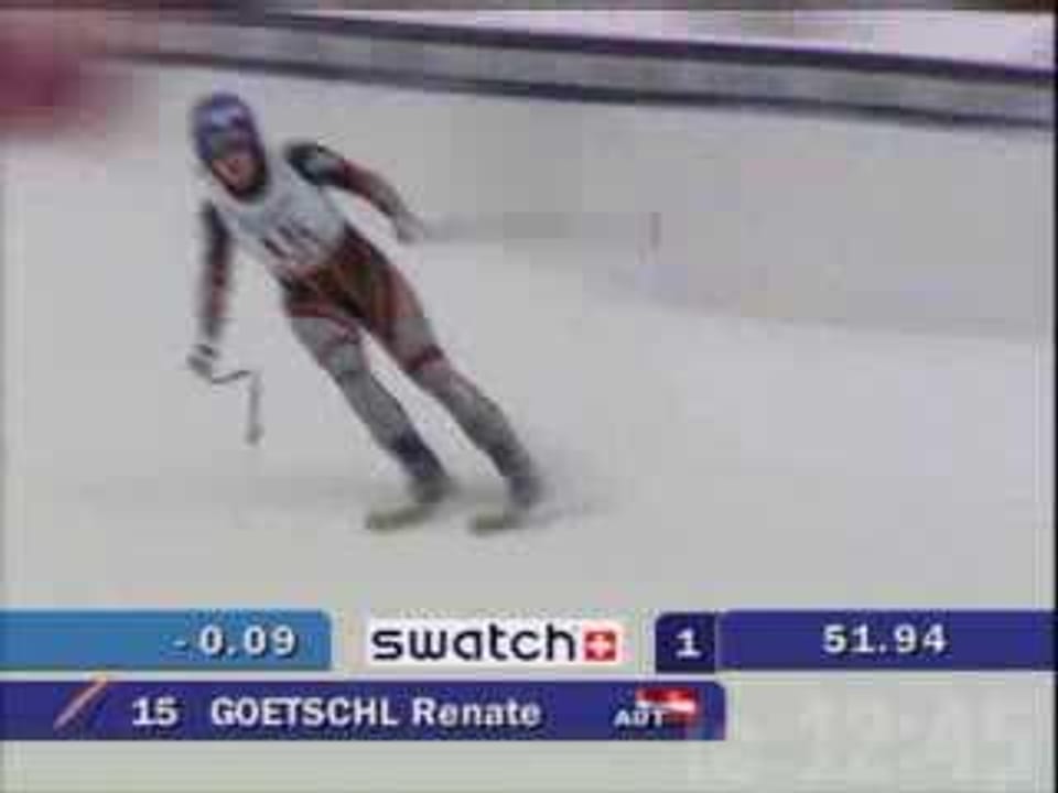 Descente sprint dames à Aare: 1ère manche pour Renate Götschl - 12h45 ...