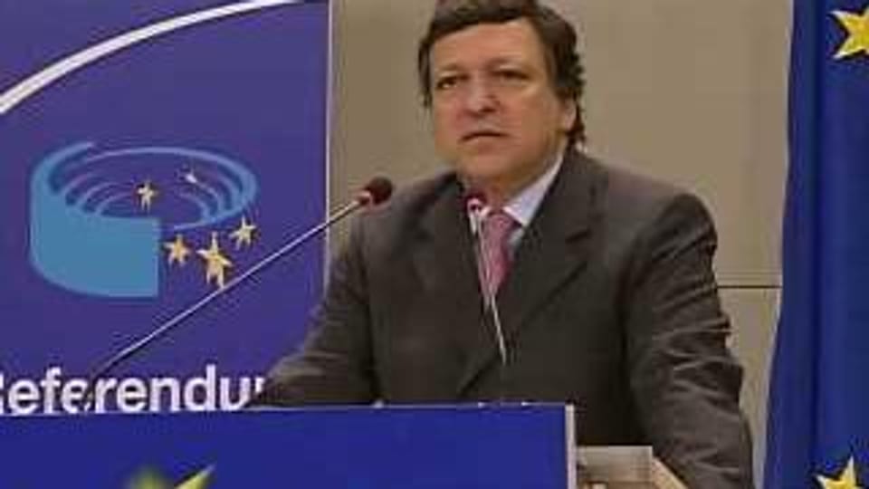 Réaction de José Manuel Barroso, président de la commission européenne ...