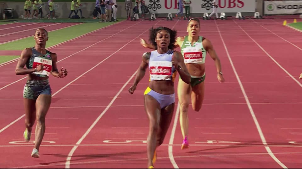 Bellinzone, 100m dames: Elaine Thompson (JAM) court la rectiligne en 10’’92 et s’impose ...