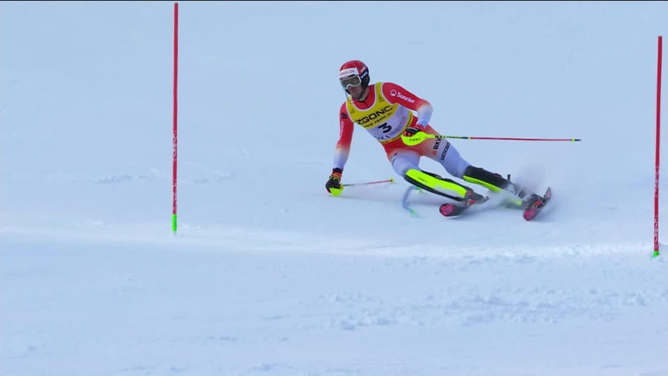 Courchevel (FRA), slalom messieurs, 1re manche: Ramon Zenhäusern (SUI ...