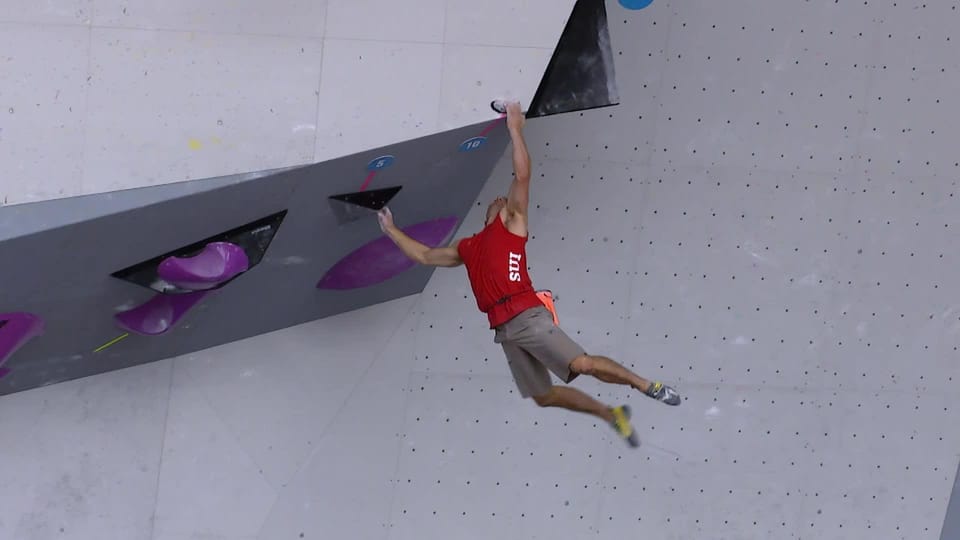 Escalade, Championnats d'Europe, Finale Messieurs: le passage de Sascha ...