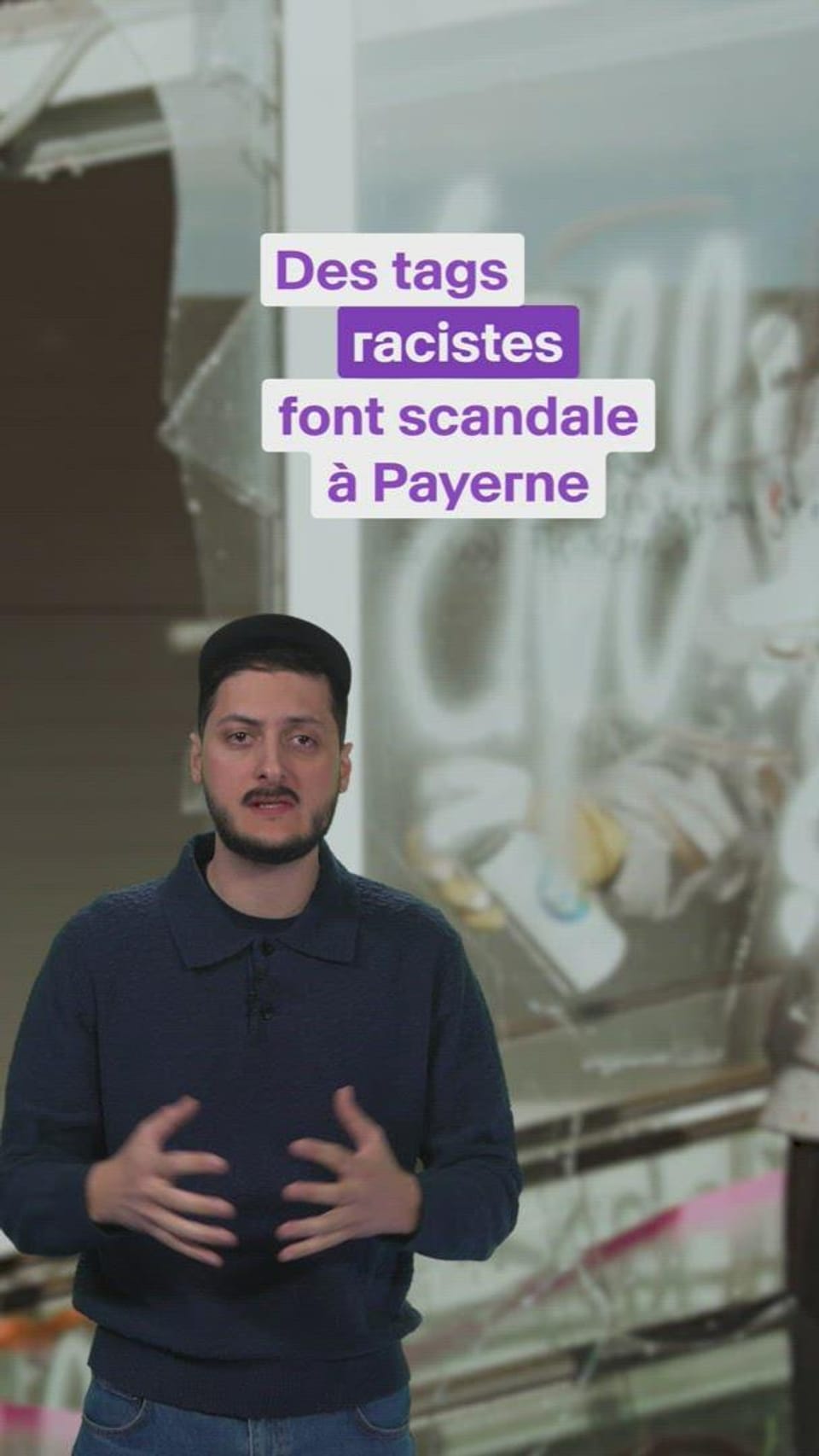 Des tags racistes font scandale à Payerne - Verticale RTSinfo - Play RTS