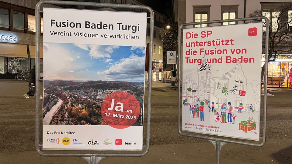 Abstimmung Fusion Baden-Turgi - Neue grösste Stadt im Kanton Aargau auf der Zielgeraden - News - SRF