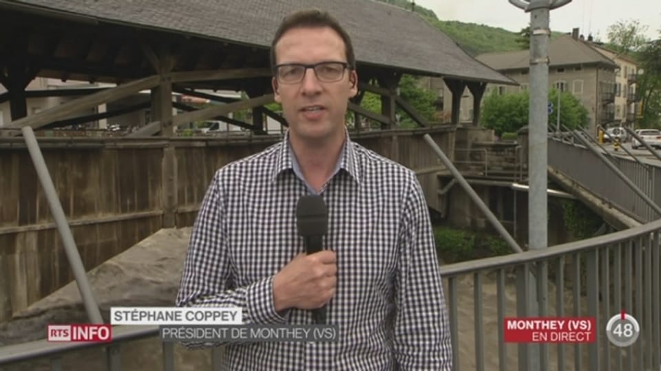 12h45 - Monthey / précipitations: les explications de Stéphane Coppey à ...