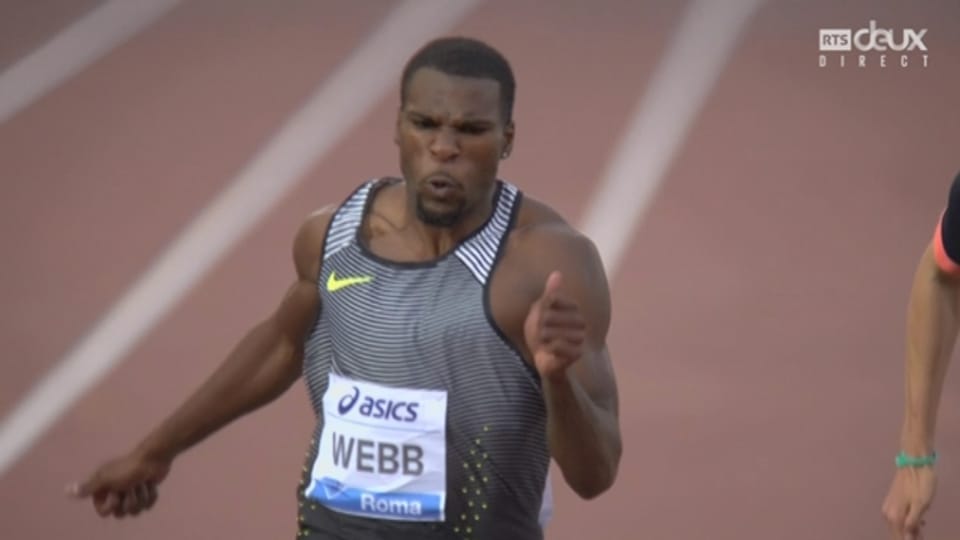 Athlétisme - Rome. 200 m messieurs. Ameer Webb (USA) triomphe en 20’’04 ...