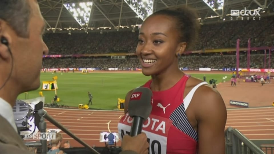 Athlétisme - Mondiaux, 200m: Sarah Atcho (SUI) à l'interview - Play RTS