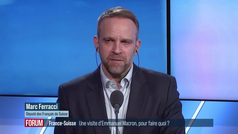 Forum - La visite d'Emmanuel Macron en Suisse: interview de Marc Ferracci - Play RTS