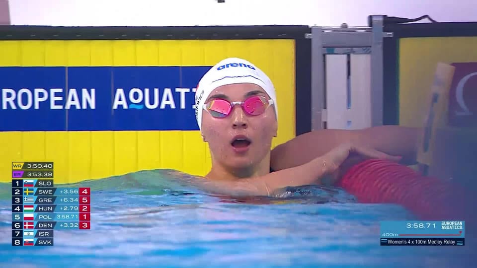 Natation - Belgrade (SRB), 4x100m 4 nages, finale dames: la Pologne ...